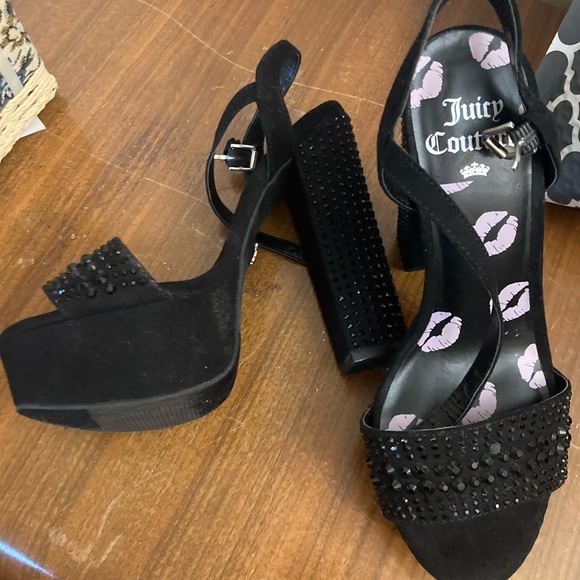 Juicy Couture | Shoes | Fabulous Black Juicy Couture Embellished Heels ...